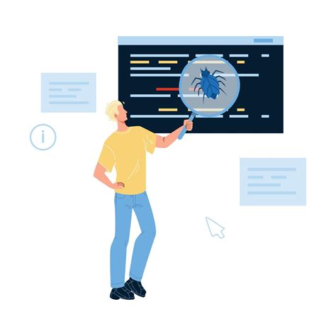 Software Testing Program On Bug And Errors Vector 8355555 Vector Art At Vecteezy