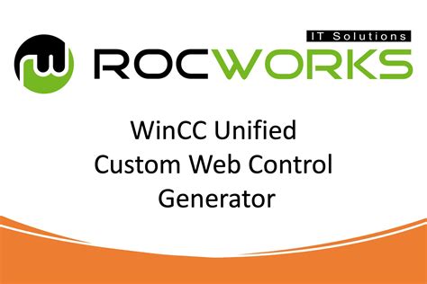 WinCC Unified Open Architecture Web Component By Rocworks