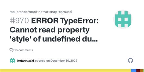 Error Typeerror Cannot Read Property Style Of Undefined Due To