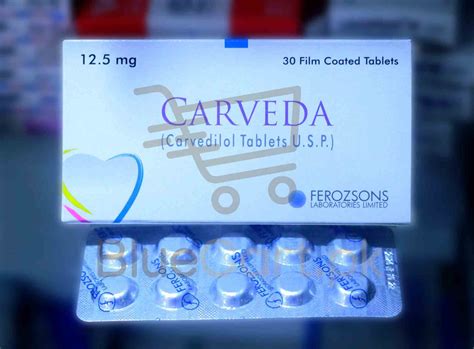 Carveda Tablet 12 5mg Blue Cart