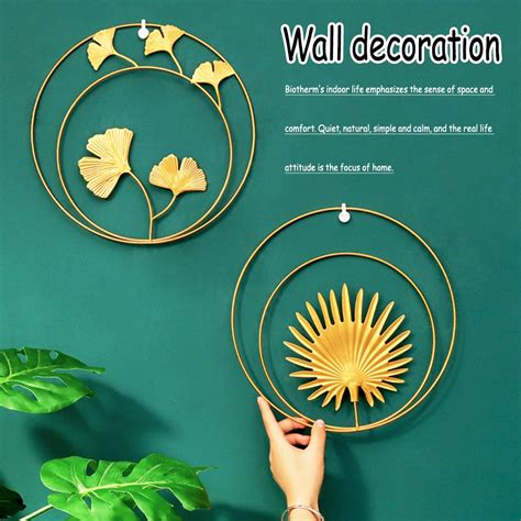 Wall Decoration Nordic Leaf Shape Wall Hanging Creative Iron Ginkgo