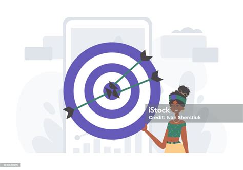 여자 아이는 고용 된 손글씨에 화살로 카운트를 들고 있습니다 디지털 상용화 개념 트렌디한 스타일 벡터 일러스트레이션 개념에 대한 스톡 벡터 아트 및 기타 이미지 Istock