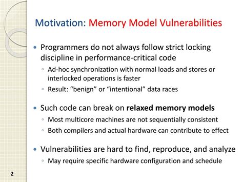 Ppt Effective Program Verification For Relaxed Memory Models