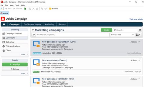 Create Marketing Campaigns Adobe Campaign