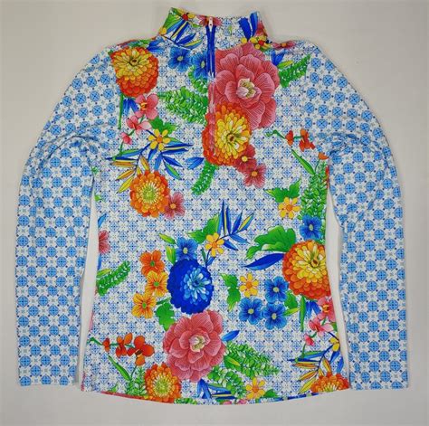 Barbara Erickson Swim Bathing Suit 14 Zip Mock Neck Gem