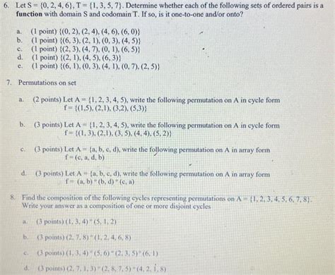 Solved Let S T Determine Whether Chegg Com