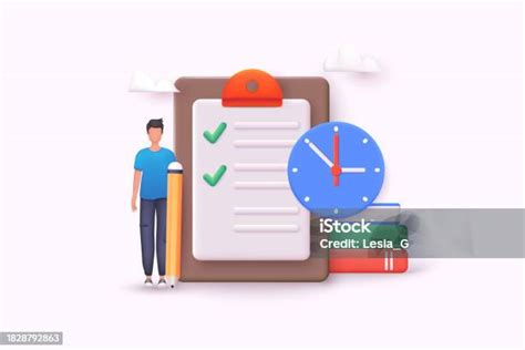 시간 관리 개념 시간 조직 효율성 작업 프로젝트 팀을 예약합니다 프로젝트 작업을 계획하고 일정 및 작업 시간을 관리하는 캐릭터 3d 웹 벡터 일러스트레이션 3차원 형태에