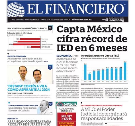 Portadas De Los Principales Diarios Nacionales De México Tus Buenas