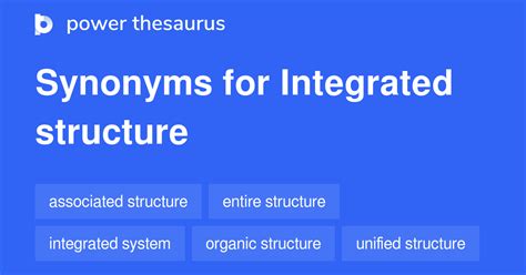 Integrated Structure Synonyms 232 Similar Phrases