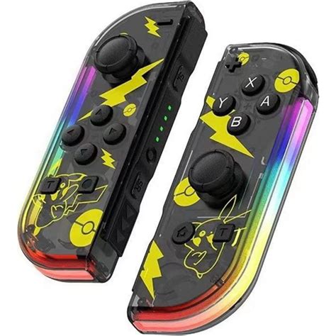 Joy Con Controller Set Leftright Nintendo Switch Compatible Black Pika Rgb