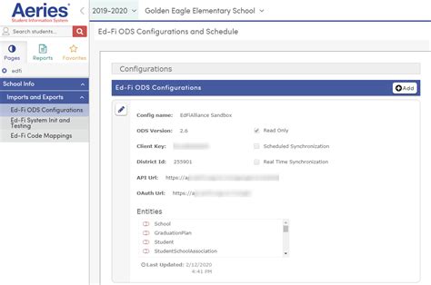 Ed Fi Getting Started Guide Aeries Software