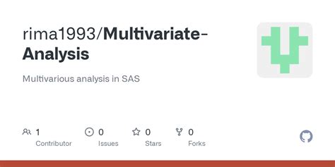 Github Rima1993 Multivariate Analysis Multivarious Analysis In Sas