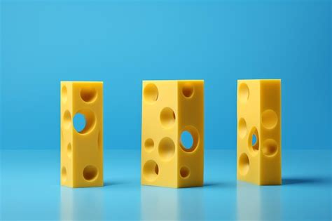 premium ai image a group of yellow rectangular objects with holes