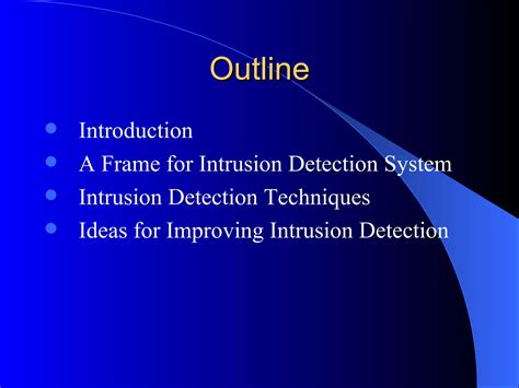 Intrusion Detection PPT