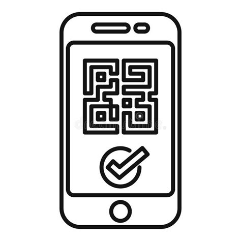 Smartphone Scanning Qr Code With Checkmark Icon Confirming Successful Scan Stock Vector
