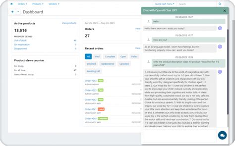 Ai Assistant Chat Gpt On Admin Panel
