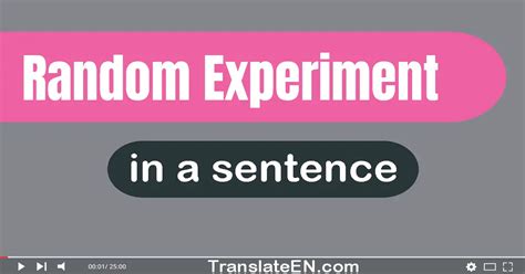 Random Experiment In A Sentence