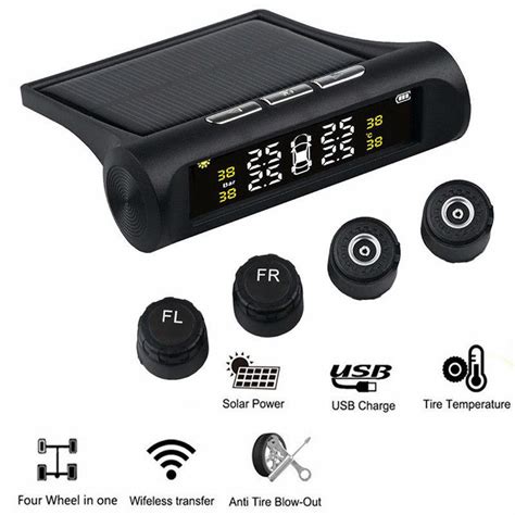 Car Tyre Pressure Monitoring System Solar Tpms Tyr Vicedeal