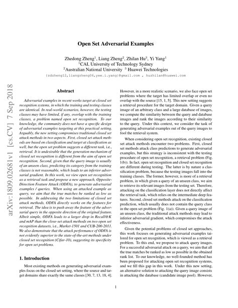 Pdf Open Set Adversarial Examples