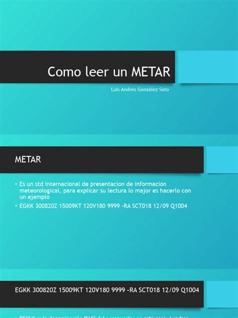 Como Leer Un Metar Pdf Niebla Altímetro Como Leer Un Metar Pdf Niebla Altímetro