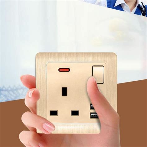 Wall Socket With Usb 31a 2 Gang 13a And Long Last Grandado