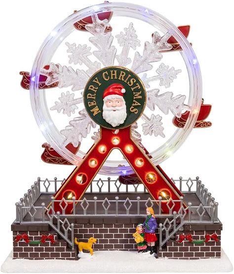 Kurt Adler Battery Operated Musical Animated Santa Ferris
