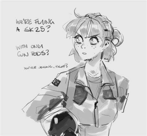 Gehn Artist Prez Project Wingman Project Wingman Pilot Suit 1girl Ahoge English Text