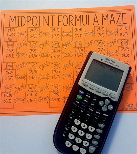 Midpoint Formula Worksheet Maze Activity Teaching Geometry Midpoint Formula Geometry
