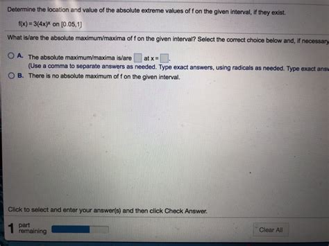 Solved Determine The Location And Value Of The Absolute Chegg