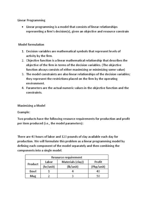 Linear Programming Pdf Linear Programming Loss Function