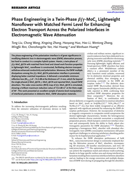 Phase Engineering In A Twin‐phase βγ‐mocx Lightweight Nanoflower With Matched Fermi Level For