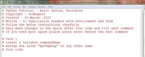 Python Interpreter Idle And Exercise Go4expert Tutorials