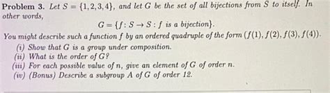 Solved Problem Let S And Let G Be The Set Of Chegg Com