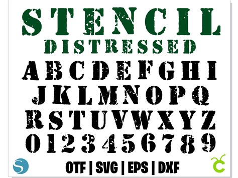 Stencil Letters Font