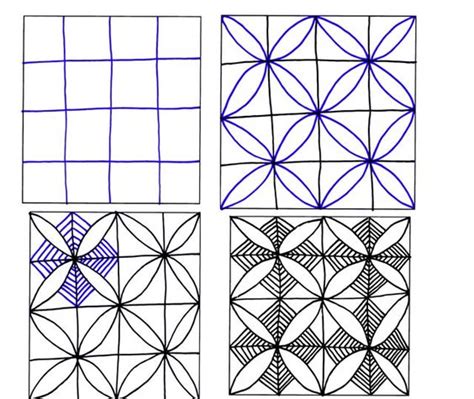 Zentangle Patterns Step By Step Printable