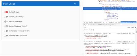 Angularjs Text Inside Angular Material Switch Thumb Stack Overflow