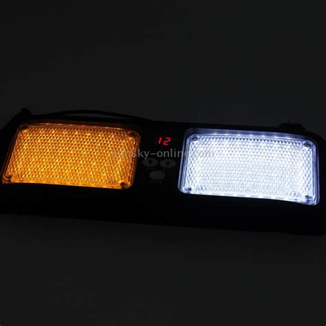 높은 Qulaity Dc 12v 9w Led 방수 자동차 양산 노란색 빛 흰색 빛 경고등 스트로브 비상 조명 12 종류의 플래시 패턴으로 깜박이는 빛