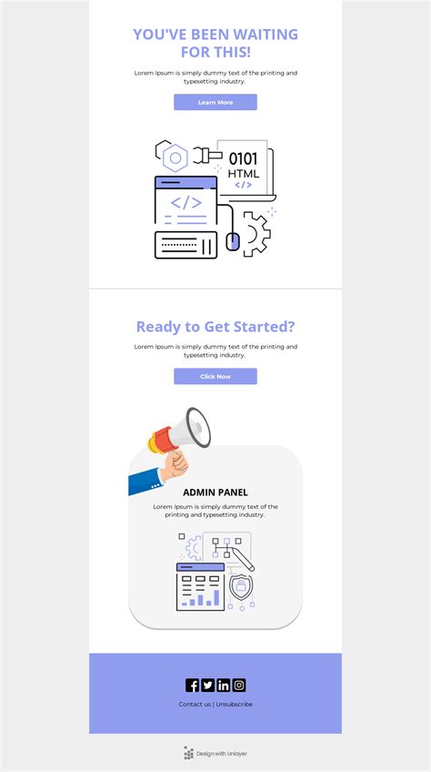 Announcement For New Feature Email Template Unlayer