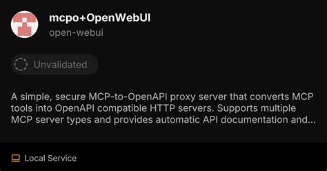 Mcpo OpenWebUI MCP Servers LobeHub