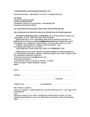 Fillable Online PHS Application Form Docx Fax Email Print PdfFiller