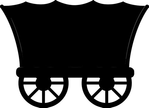 Covered Wagon Free Vector Silhouettes On