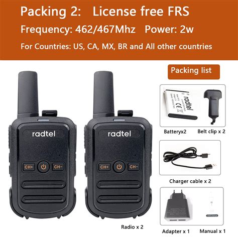 Mini Walkie Talkie Radtel Rt12 Portable Two Way Ra Vicedeal