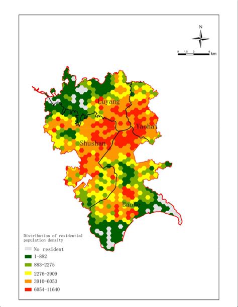 Figure E Distribution Of The Residential Population Density In The Download Scientific Diagram