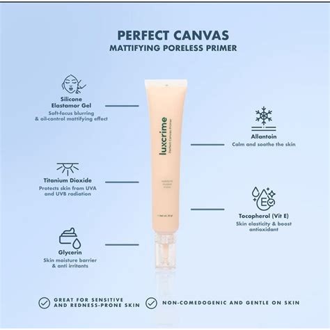 Jual Luxcrime Perfect Canvas Primer Mattifying Poreless Primer Hydro Shopee Indonesia