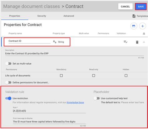 Configure Data Validation For Custom Properties Aodocs Knowledge Base