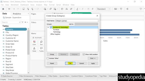 Tableau Create A Group Studyopedia