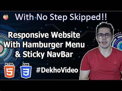 Create A Responsive Website Using Html Css Javascript In Hindi