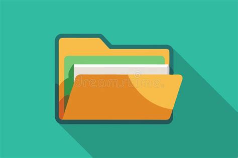 A Vibrant Flat Illustration Showcases A Folder Icon Symbolizing Digital File Management And