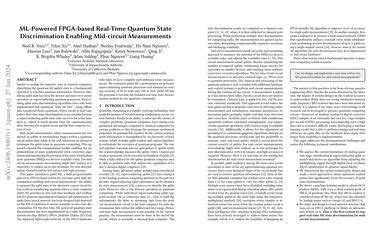 Ml Powered Fpga Based Real Time Quantum State Discrimination Enabling