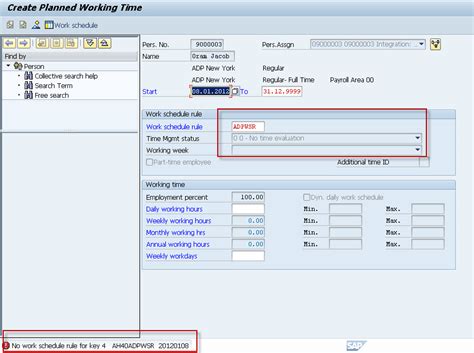 Solved No Work Schedule Rule For Key 4 Ah40adpwsr Sap Community